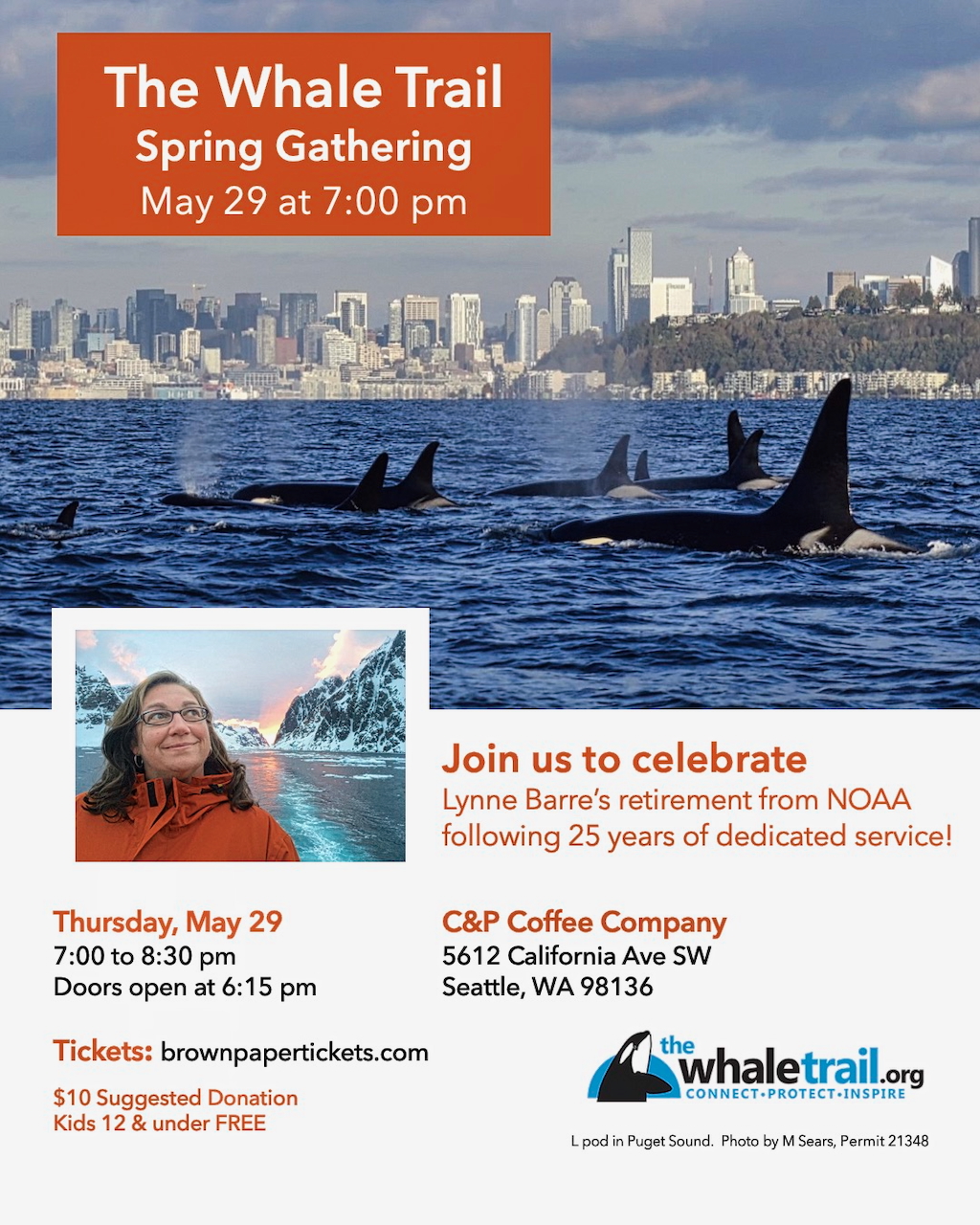 Whale Trail Spring Gathering: Celebrating Lynne! | Westside Seattle